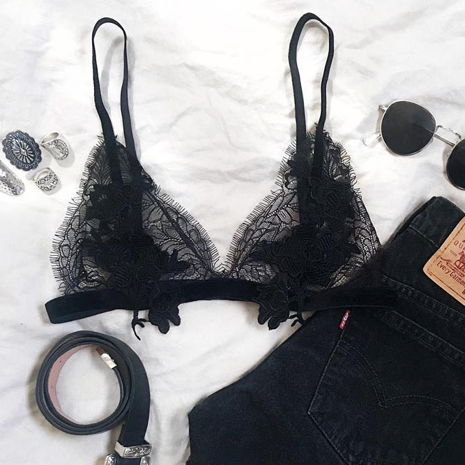36 Black Lace Bralette Ideas To Stay In Touch And Style
