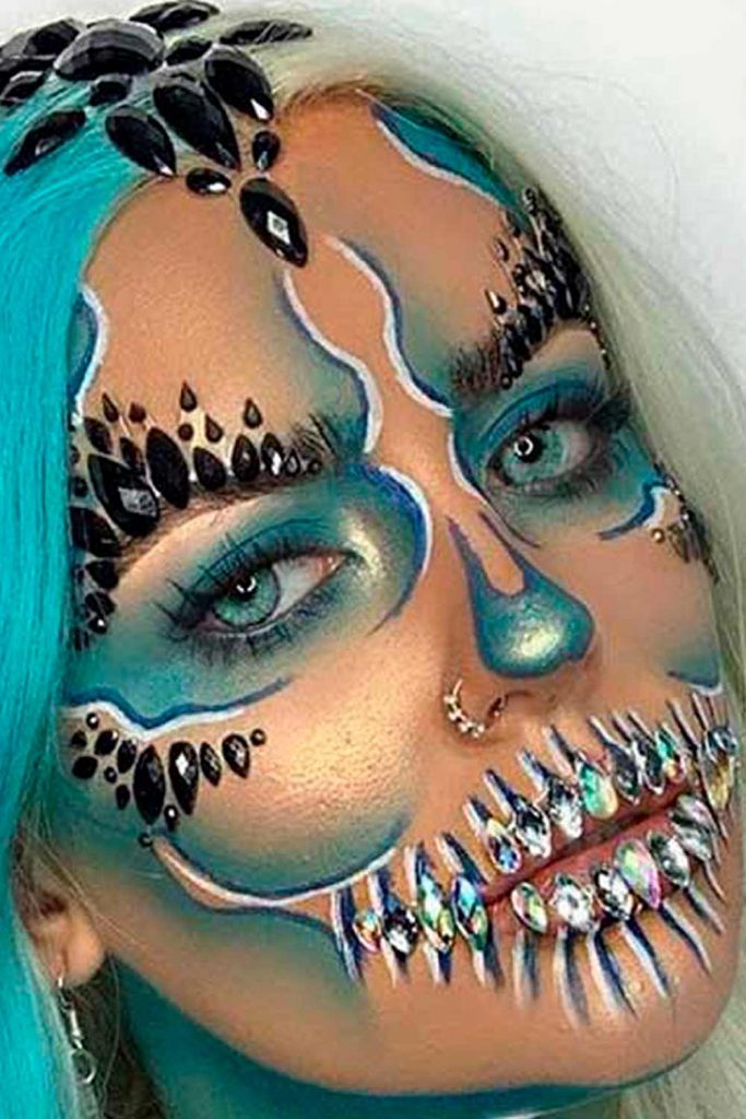 55 Skeleton Makeup Ideas For Your Halloween Feast - Glaminati