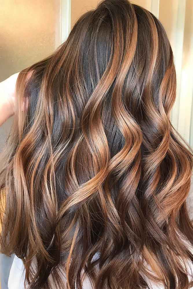 24 Stylish Ideas with Highlights for Dark Hair