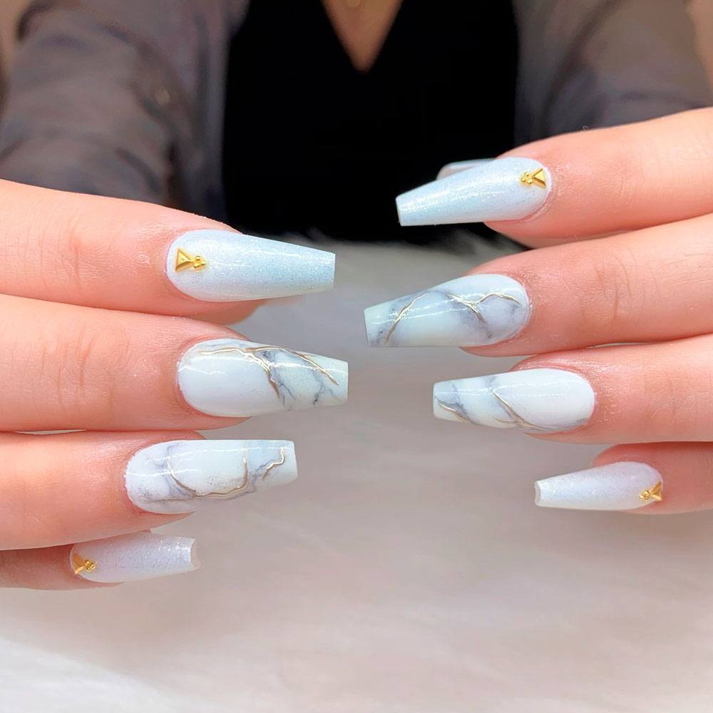 The Most Stylish Ideas For White Coffin Nails Design
