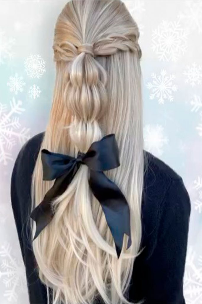 37 Hermosas Ideas De Peinados Navideños Para Cabello Largo Que Te Encantaran - Esmilna Castillo