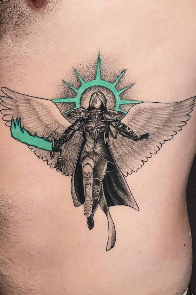 40 Spiritual Angel Tattoo Ideas and It's Meaning