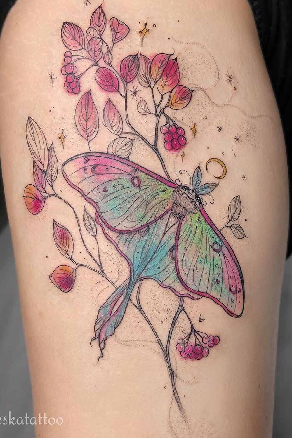 Otherworldly Beauty and Profound Symbolism of Moth Tattoo Trend