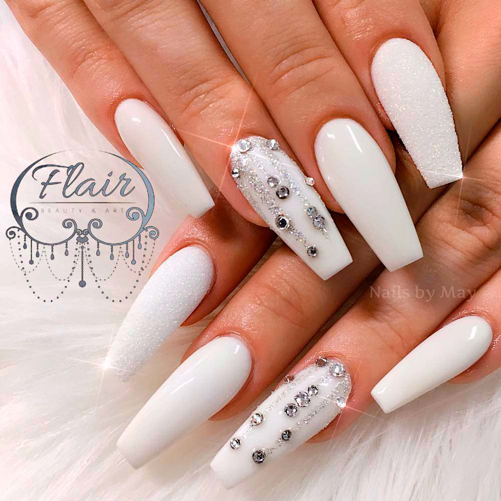 The Most Stylish Ideas For White Coffin Nails Design